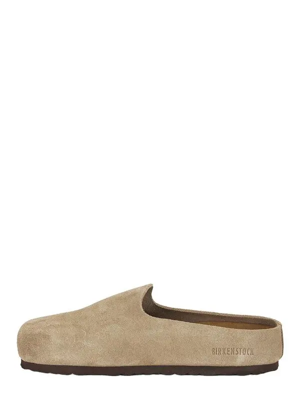 BIRKENSTOCK Amsterdam Wrapped Suede Clogs - Taupe
