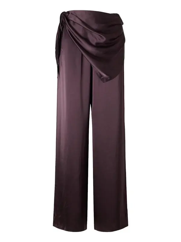 DÔEN Lavona Silk Pants - Brown