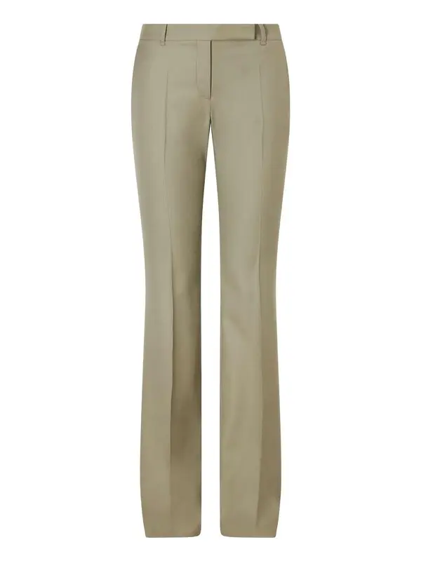 Alexander McQueen Wool Straight-leg Pants - Green