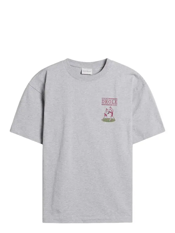 Drole De Monsieur Drôle Boxers T-shirt - Heather Grey