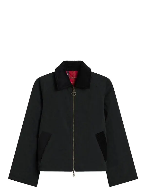 Barbour Reversible Diamond-quilted Casual Jacket - Black/cardinal