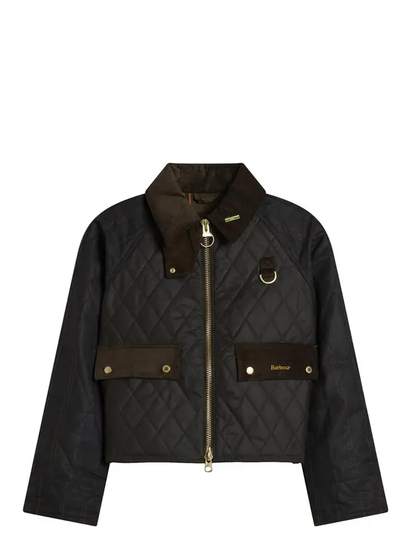 Barbour Reimagined Icons Quilted Spey Wax Jacket - Olive/classic