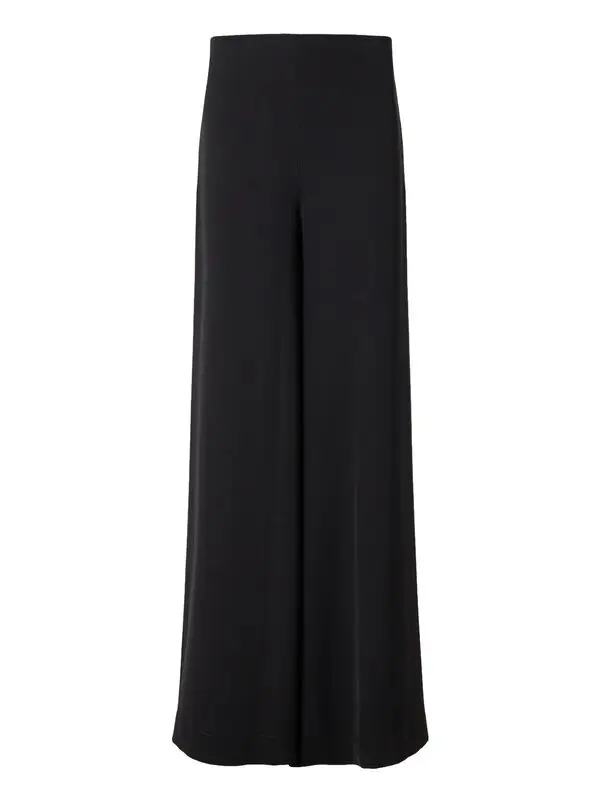ANDRES OTALORA Espacio Fiel Wide-leg Crepe Pants - Black