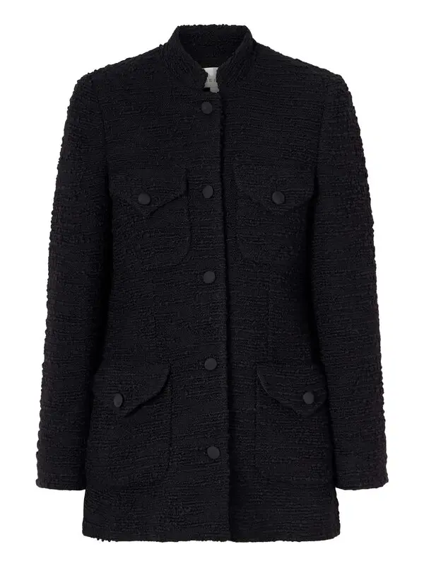 LIBEROWE Raja Wool-blend Tweed Jacket - Black