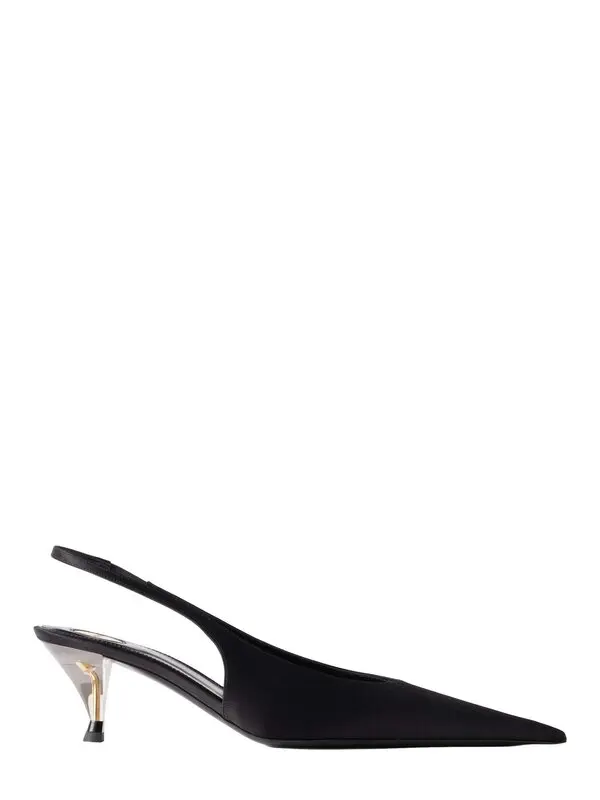 Saint Laurent Fanny Slingback Pumps - Black