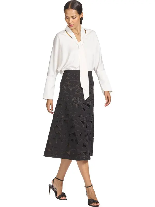 Sachin & Babi Clea A-line Midi Skirt - Onyx