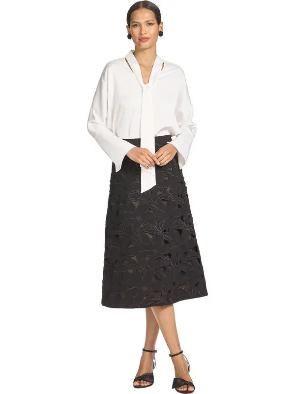 Sachin & Babi Clea A-line Midi Skirt - Onyx