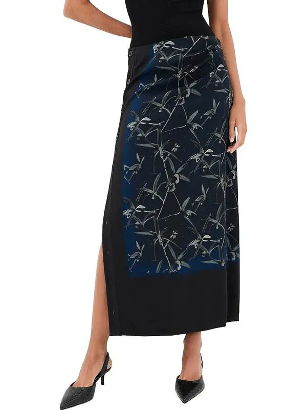 Proenza Schouler Anais Printed Skirt - Ink Multi