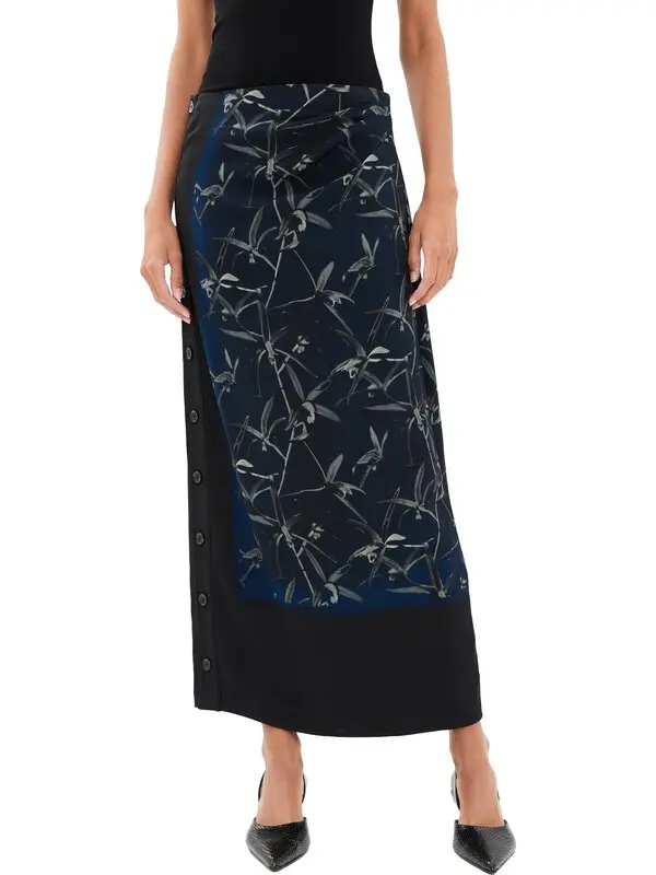Proenza Schouler Anais Printed Skirt - Ink Multi