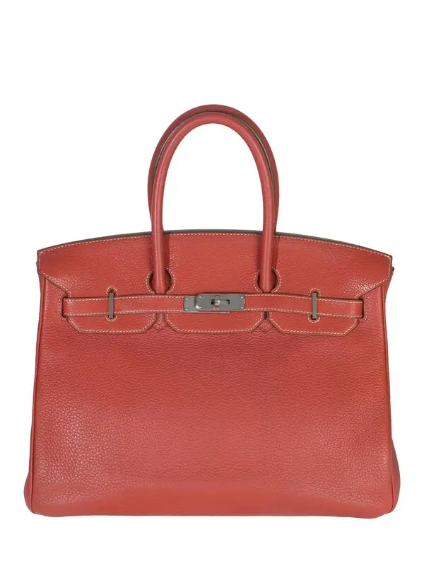 Hermès Clemence Birkin 35 Phw - Pink