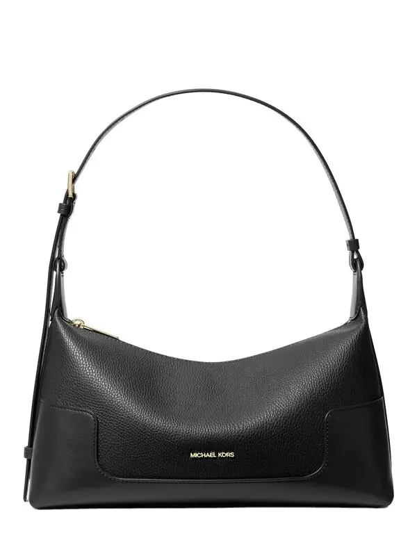 Michael Kors Teddi Medium Textured Slouch Shoulder Bag - Black