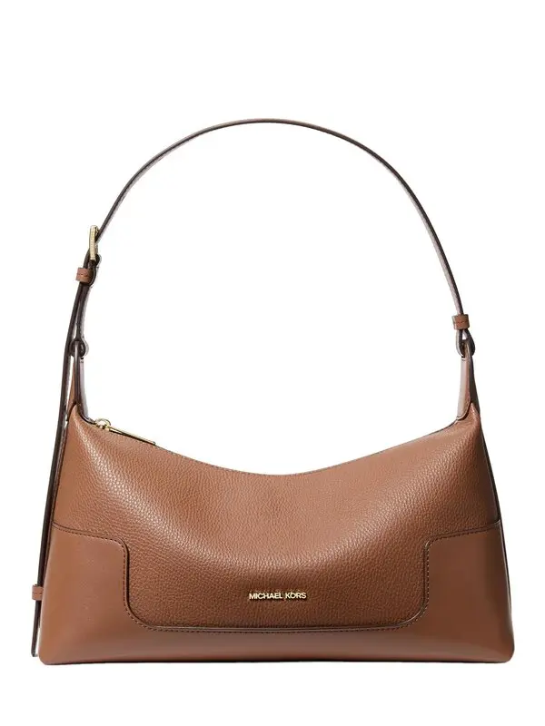 Michael Kors Teddi Medium Textured Slouch Shoulder Bag - Brown