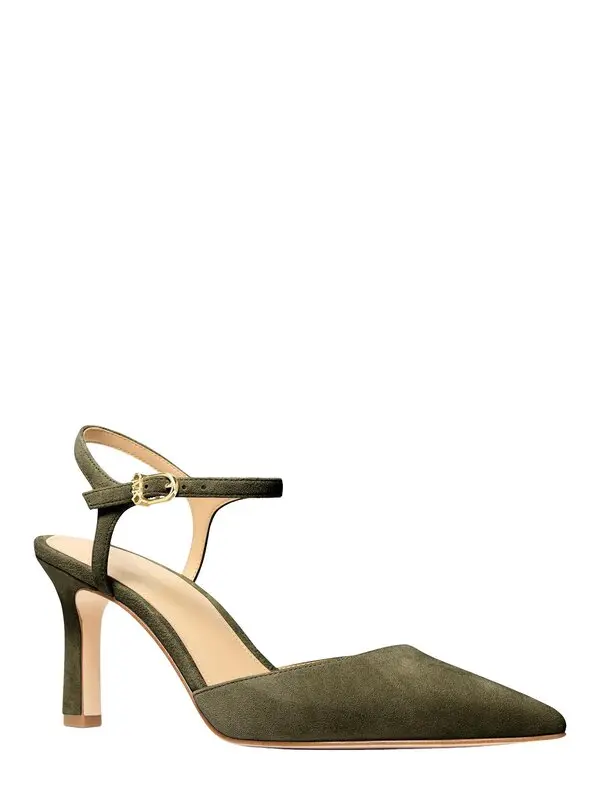 Michael Kors Amara Suede Slingback Pumps - Green