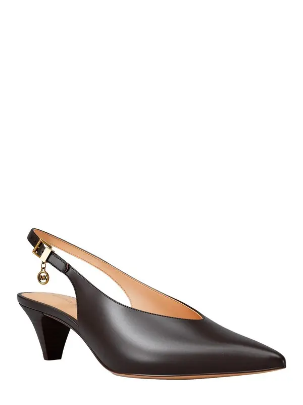 Michael Kors Tonya Leather Slingback Pumps - Brown