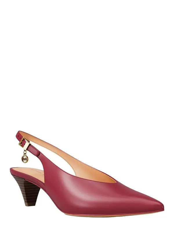 Michael Kors Tonya Leather Slingback Pumps - Red