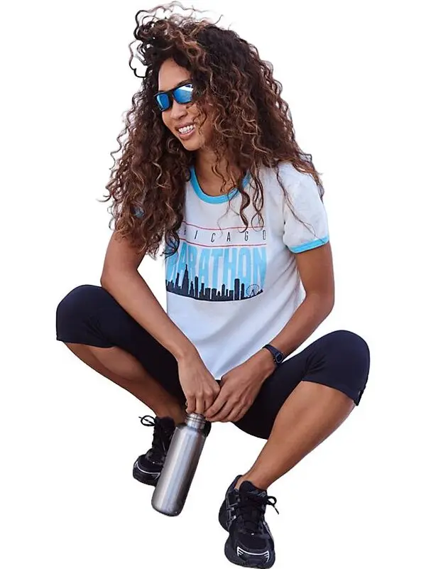 The Original Retro Brand Marathon Graphic Ringer Tee - Chicago