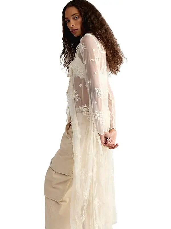 SPELL Mooncharm Embroidered Duster - Ivory