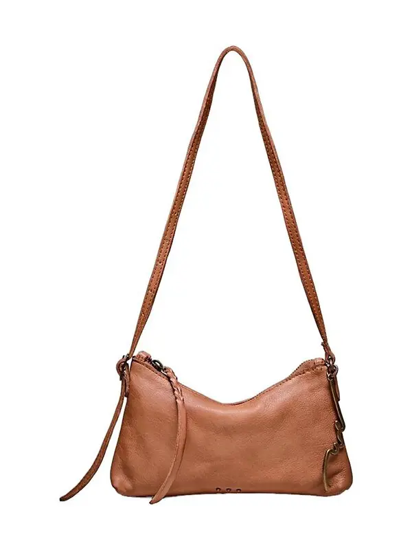 Free People Sutton Leather Shoulder Bag - Saddle
