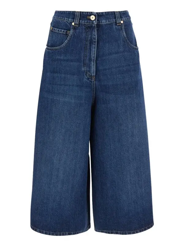 Brunello Cucinelli Belt-loop Wide-leg Jeans - Blue