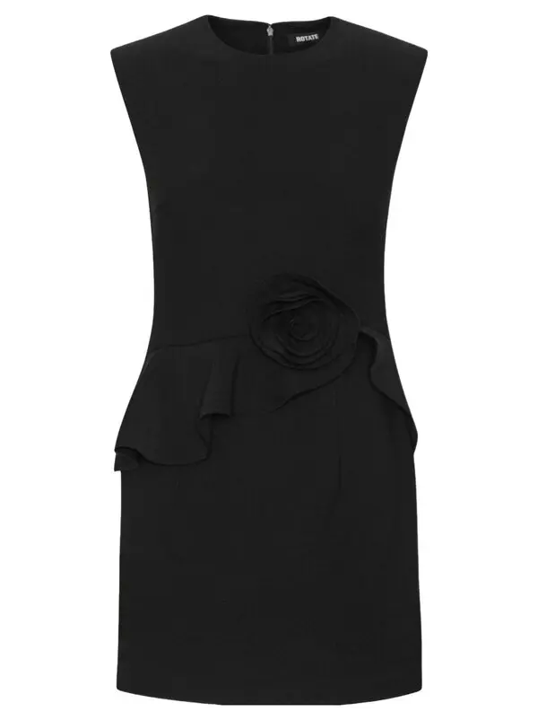 ROTATE BY BIRGER CHRISTENSEN Rose Peplum Mini Dress - Black