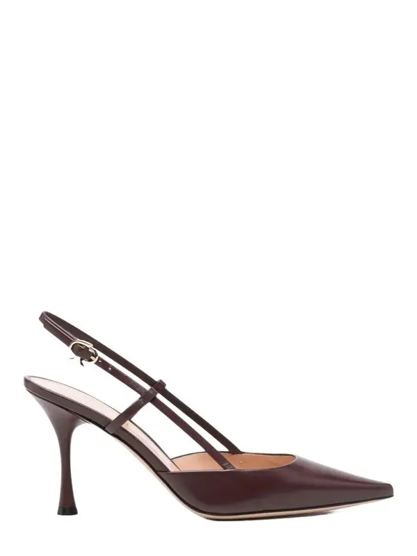 GIANVITO ROSSI Pointed-toe Slingback High Heel Pumps - Brown