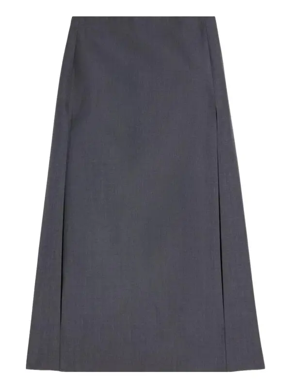 JIL SANDER Slit Midi Skirt - Grey