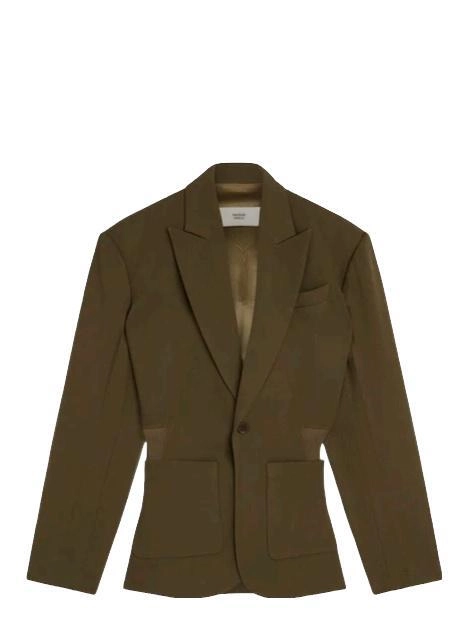 Phoebe Philo Wool Casual Jacket With Cinched Waist - Green