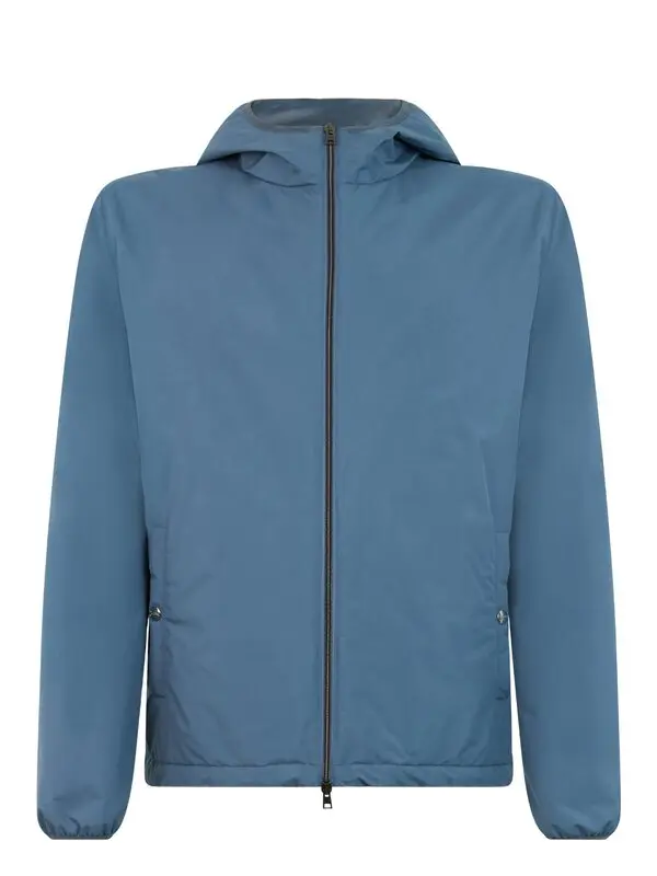 Herno Long-sleeved Hooded Padded Jacket - Blue
