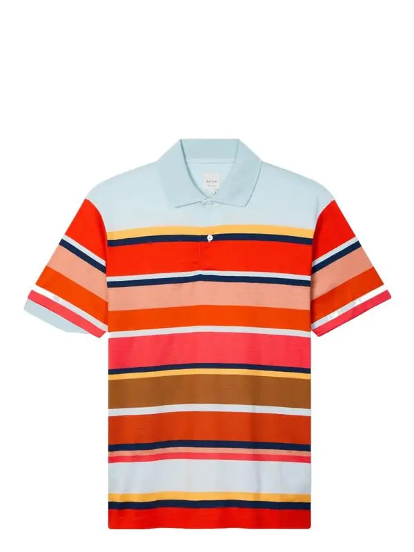 Paul Smith Bold Stripe Cotton Polo Shirt - Multicolour
