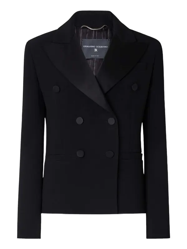 Ermanno Scervino Cady Boxy Smoking Jacket - Black