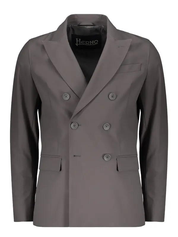 Herno Notch-lapel Double-breasted Blazer - Black
