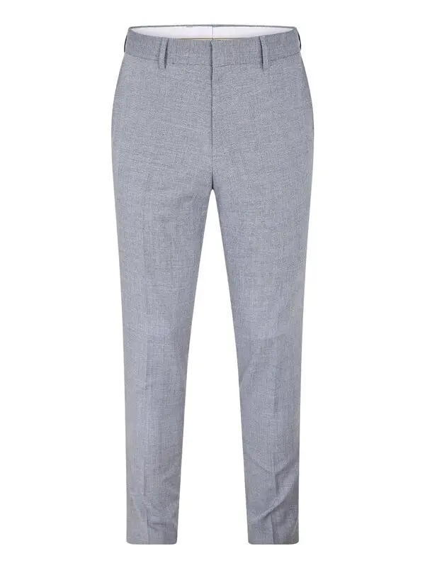 Hugo Boss Check Cropped Trousers - Gray