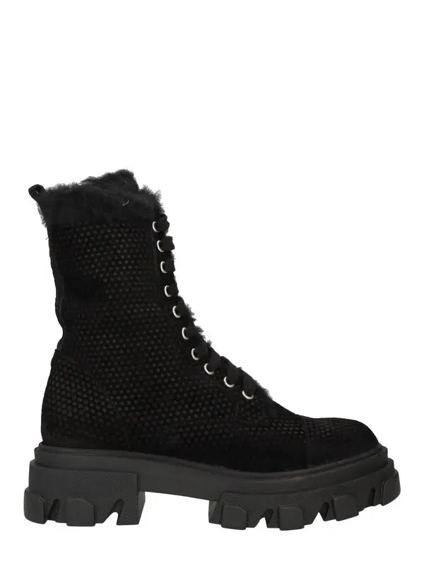 Tory Burch Suede Platform Boots - Black