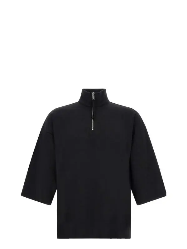 THOM KROM Oversized Half-zip Sweatshirt - Black