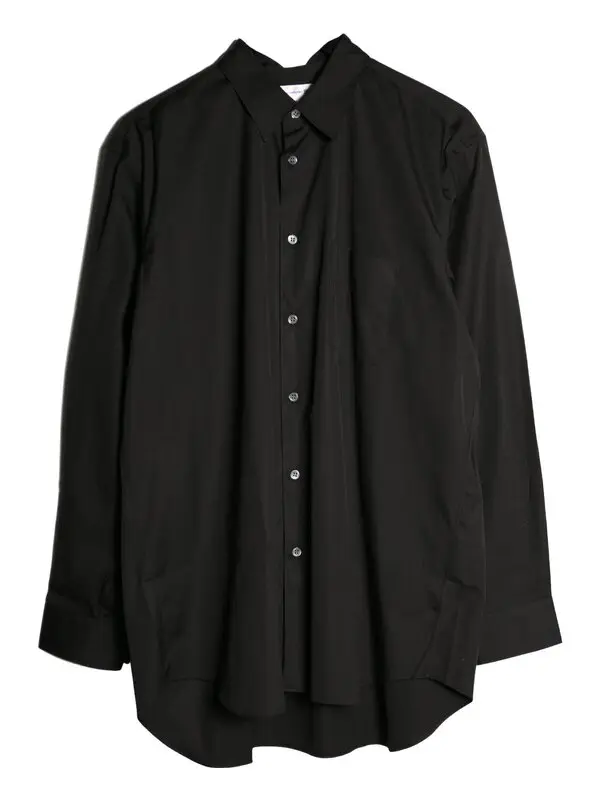 Comme Des Garçons Long-sleeved Buttoned Shirt - Black