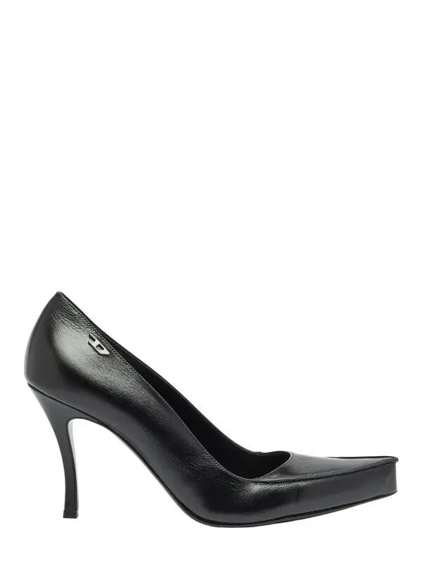 DIESEL® D-lucette Leather Pumps - Black