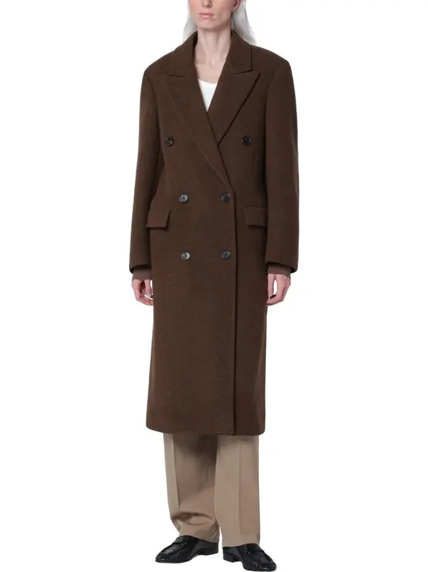 THE ROW Bamira Coat In Virgin Wool - Brown