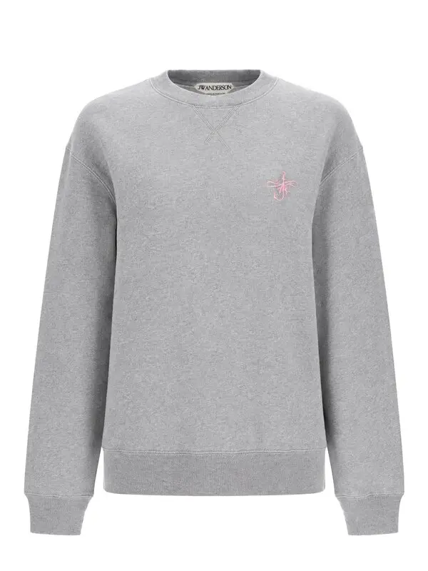 JW Anderson Embroidered Anchor Logo Sweatshirt - Grey