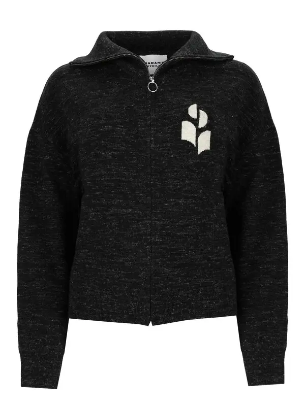 MARANT ETOILE Koxy" Zip-up Sweater - Black