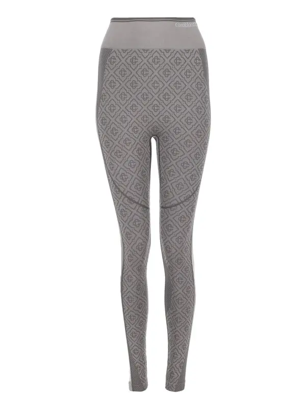 Casablanca Leggings Senza Cuciture Con Motivo Monogram - Grey