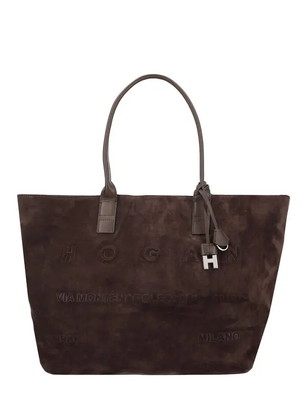 Hogan Medium Shopping Bag With Logo - Brown
