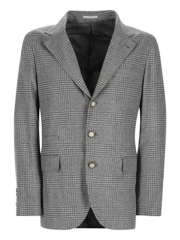 Brunello Cucinelli Giacca Monopetto In Lana - Grey