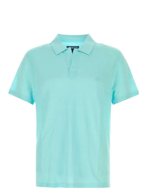Vilebrequin Buttonless Linen Polo Shirt - Blue