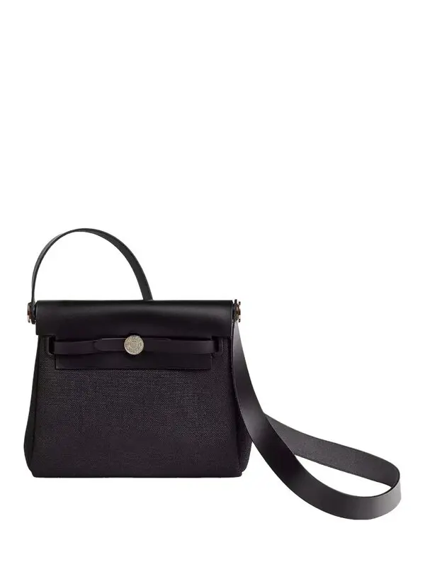 Hermès Mini Herbag Zip 20 Shoulder Bag - Black