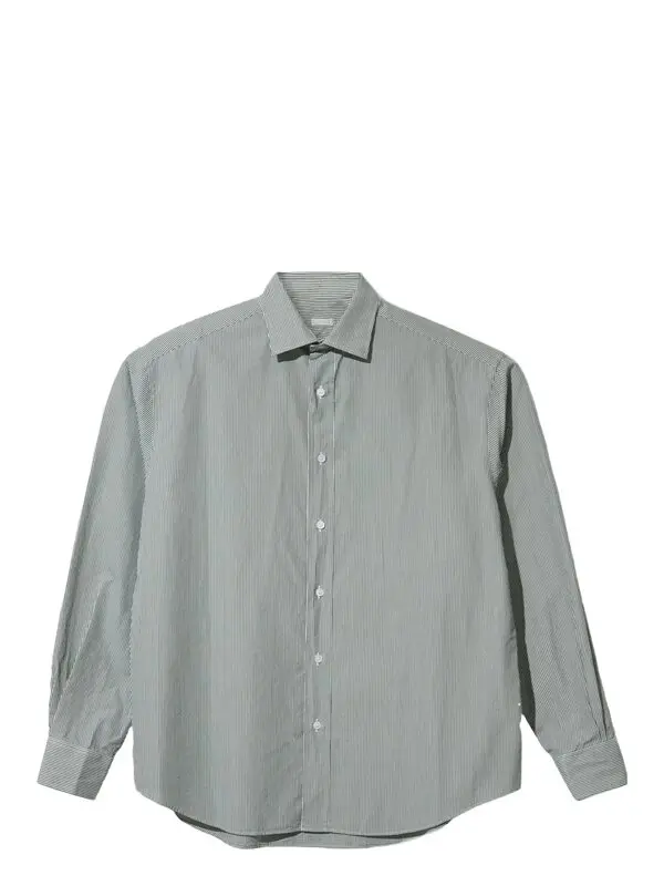 A.PRESSE Wide-collar Shirt - Green