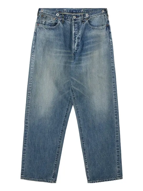 A.PRESSE Washed Wide-leg Jeans - Blue