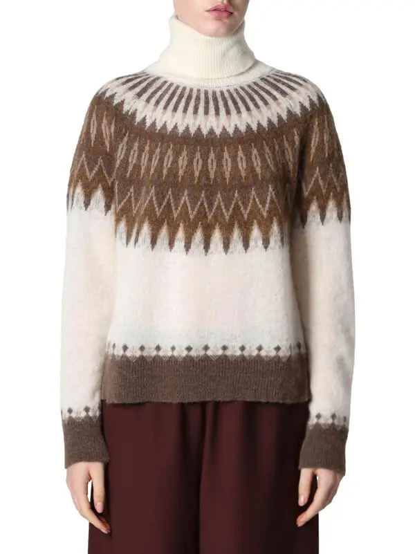 ROBERTO COLLINA Fair Isle Turtleneck Sweater - Multicolor