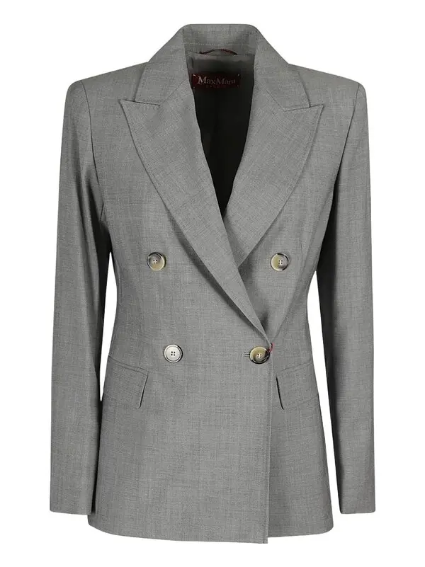 Max Mara Double Breasted Blazer - Dark Gray