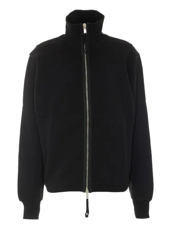 THOM KROM Zip-up Cardigan - Black