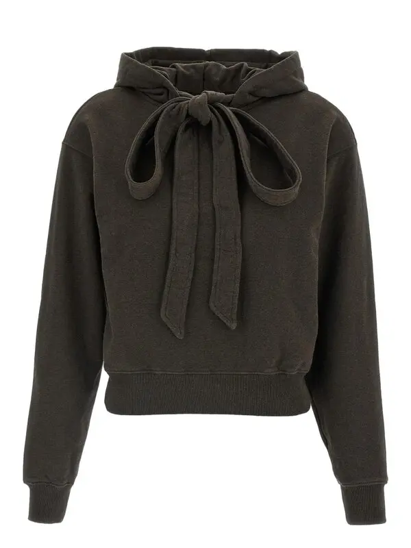 J.W.ANDERSON Jw Anderson Tied Bow Hoodie - Brown